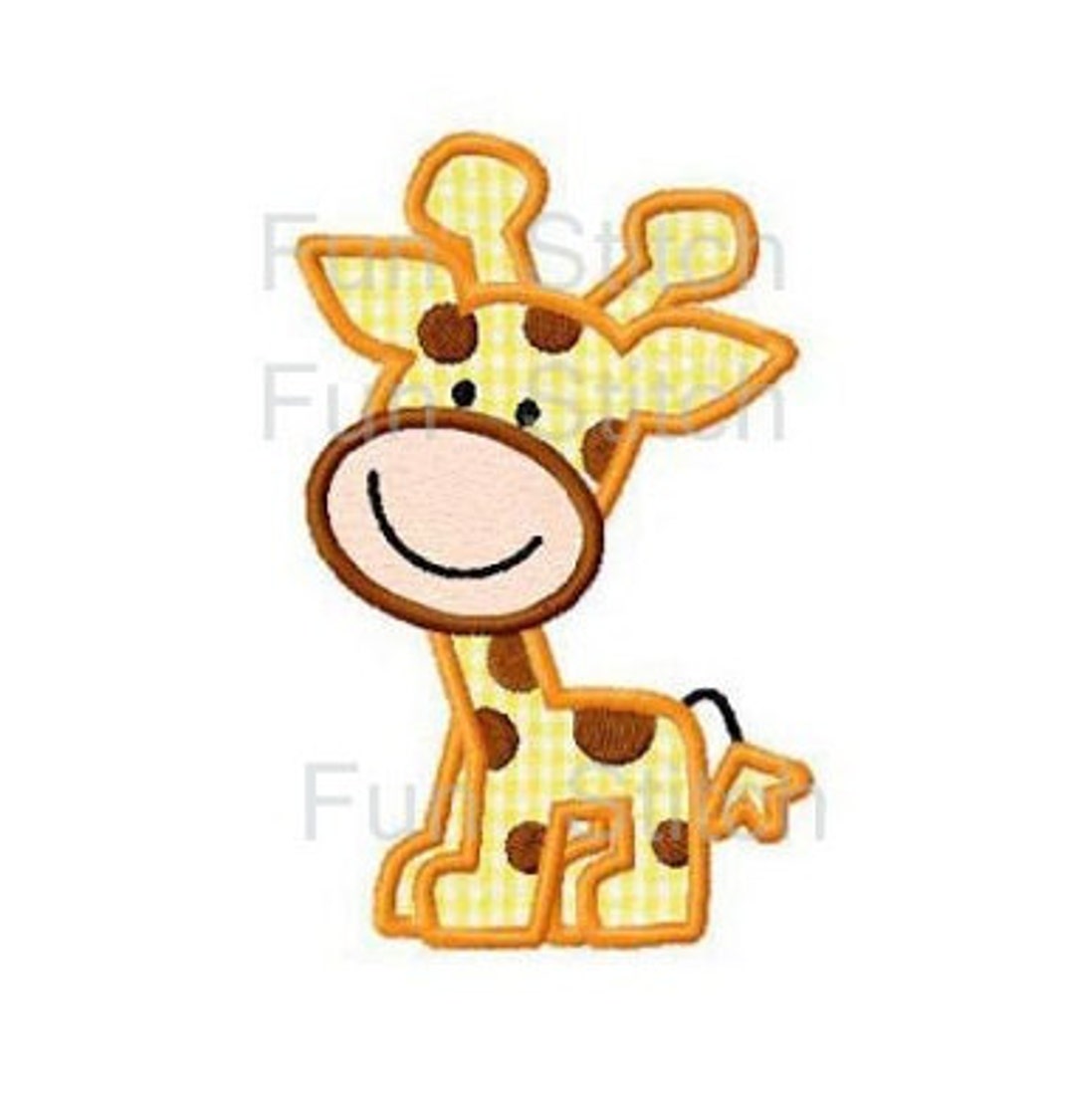 Giraffe Applique Machine Embroidery Design - Etsy