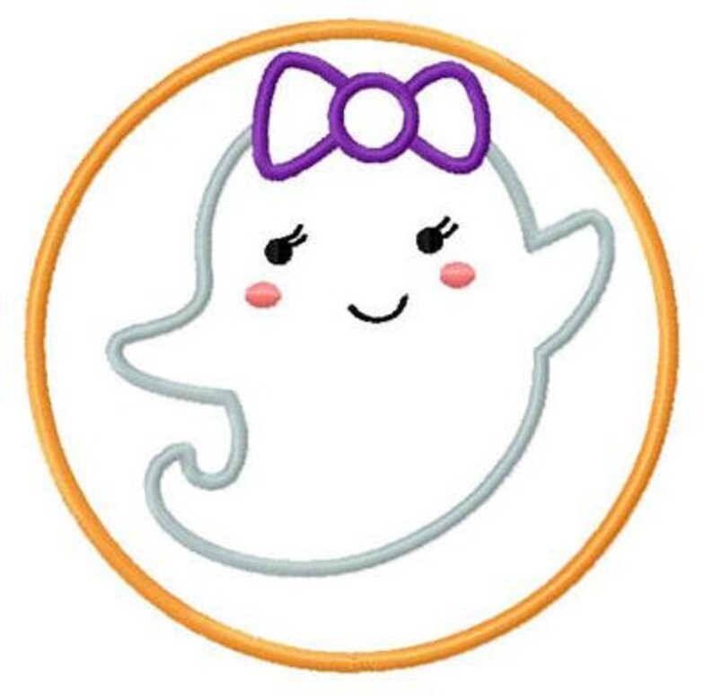 Girl Ghost Halloween Applique Machine Embroidery Design - Etsy