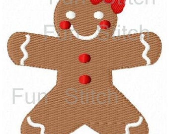 Gingerbread Girl Applique Machine Embroidery Design 4 Sizes - Etsy