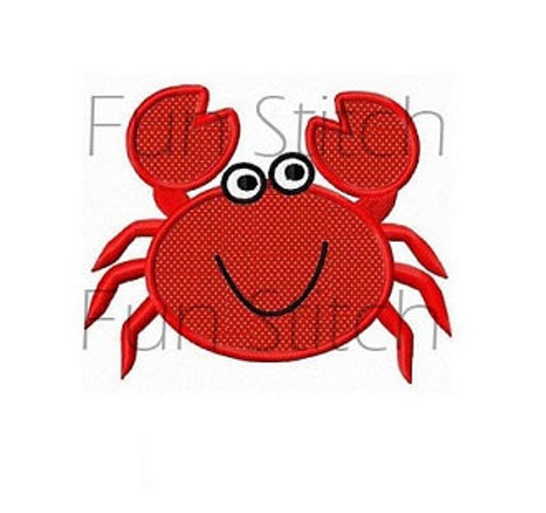 Crab Applique Machine Embroidery Design Instant Download - Etsy