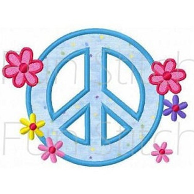 Peace Sign Applique - Etsy