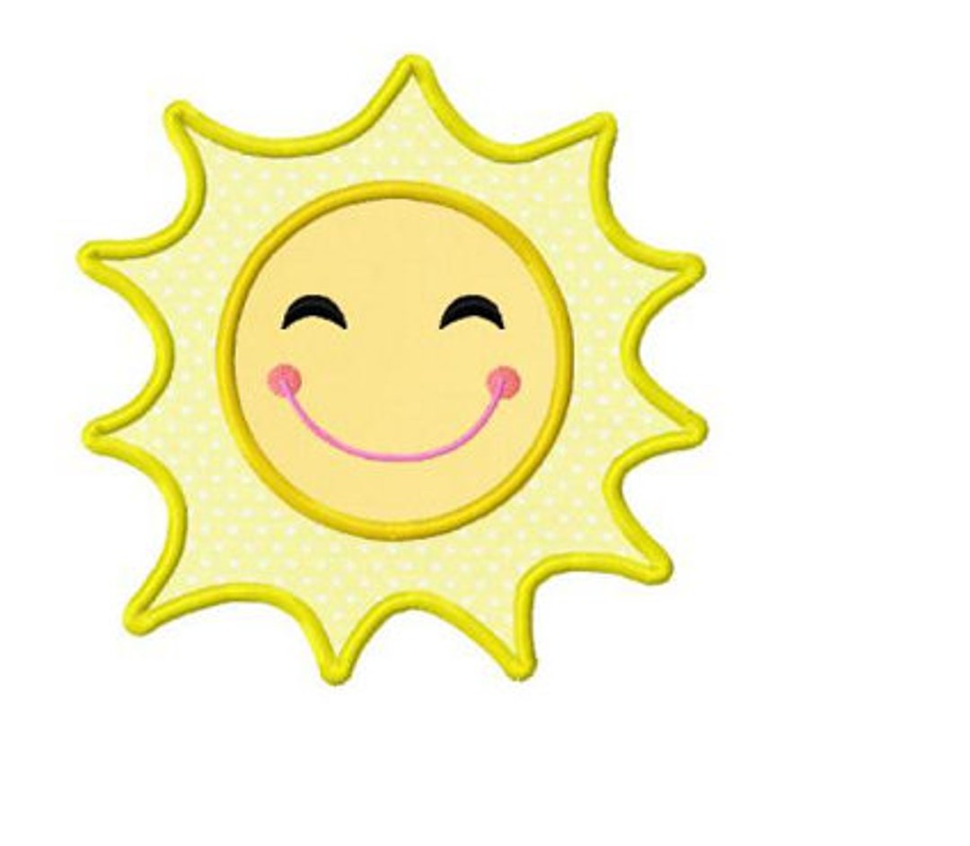 Sun Applique Machine Embroidery Design Digital Pattern - Etsy