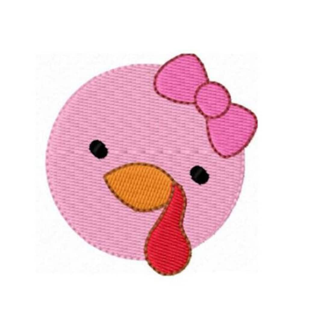 Girly Turkey Face Machine Embroidery Design - Etsy