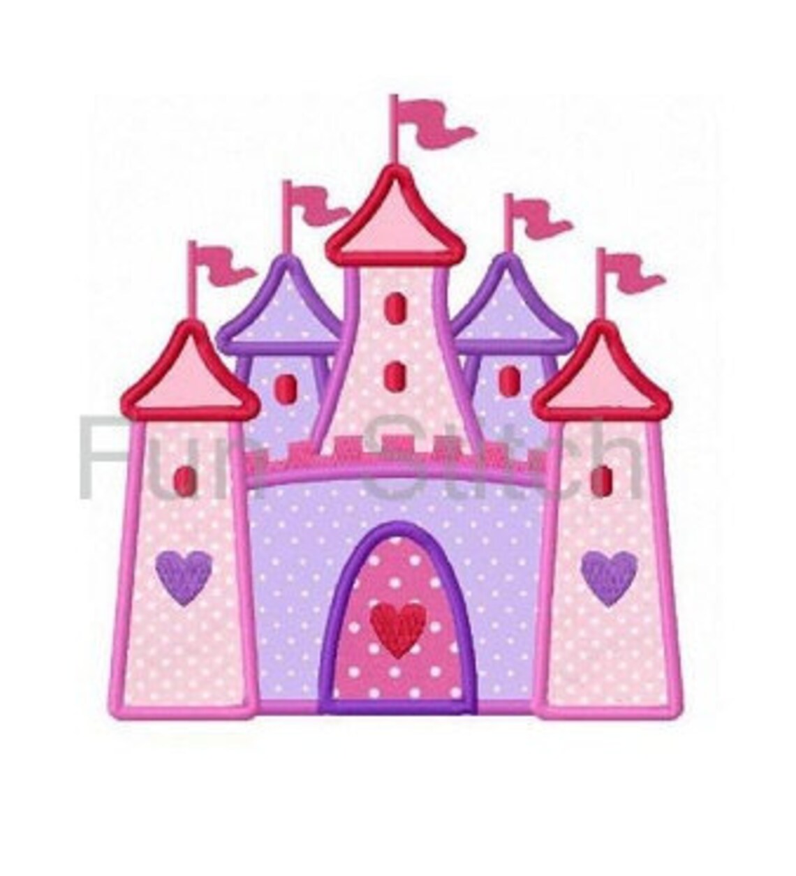 Princess Castle Applique Machine Embroidery Design - Etsy