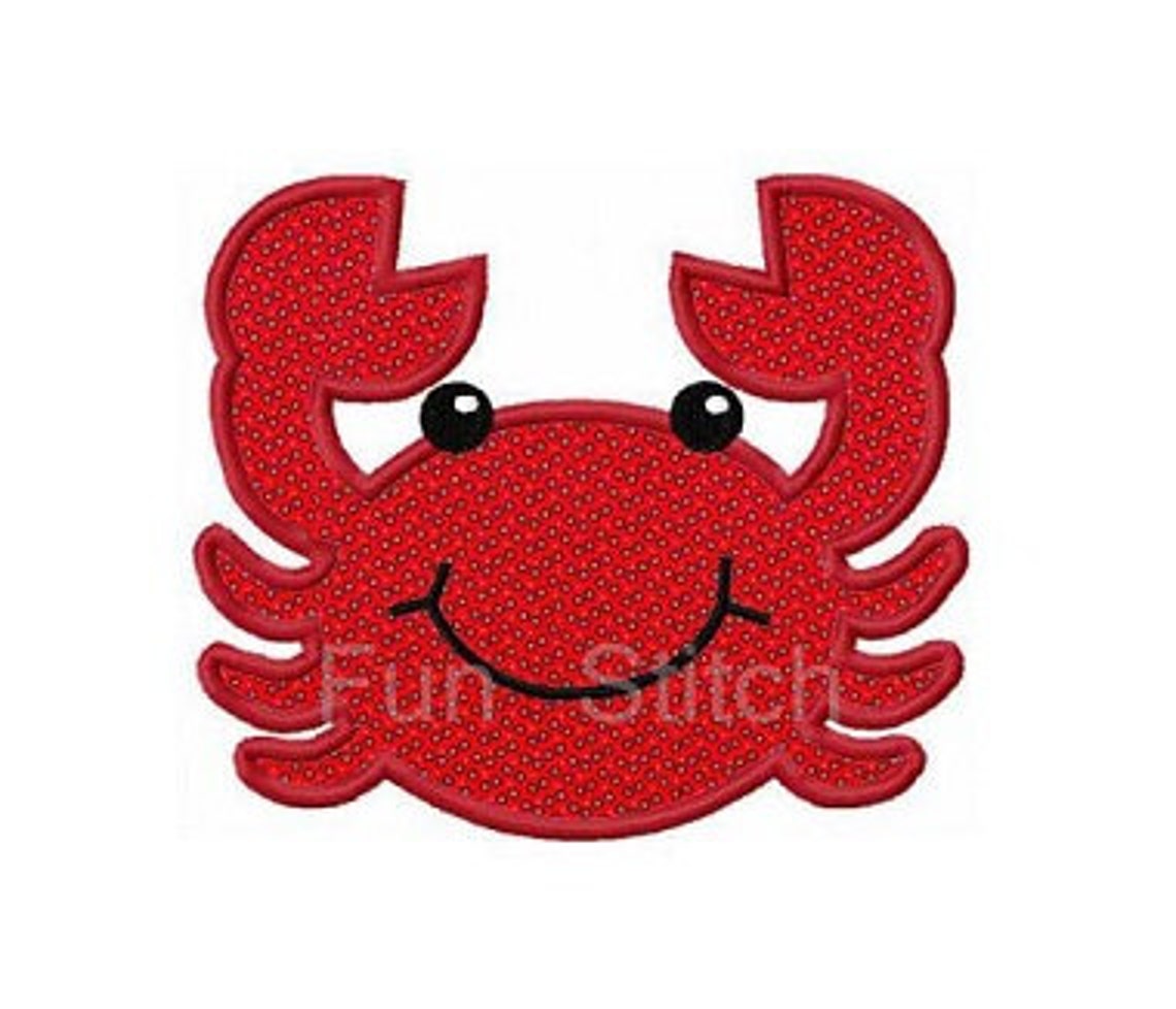 Crab Applique Machine Embroidery Design - Etsy