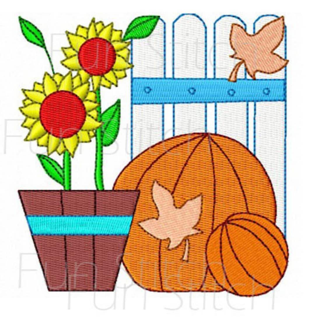 Set of 12 Fall Blocks Machine Embroidery Design - Etsy