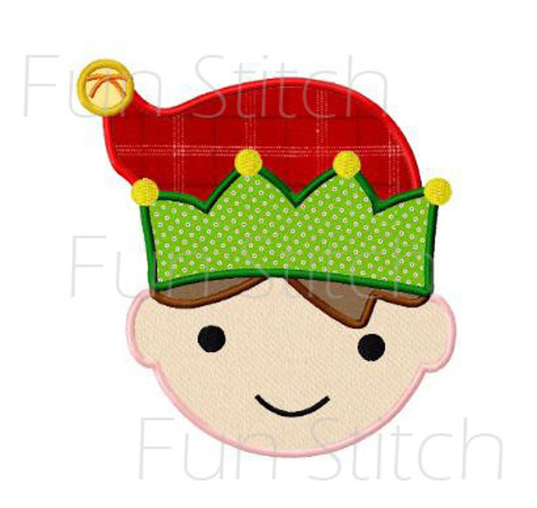 Christmas Santa Elf Applique Machine Embroidery Design - Etsy