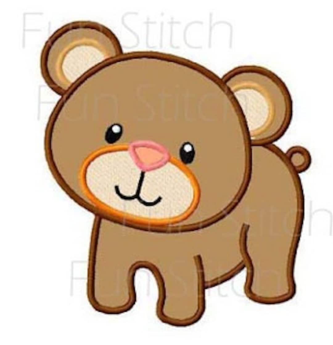 Bear Applique Machine Embroidery Design Instant Download - Etsy