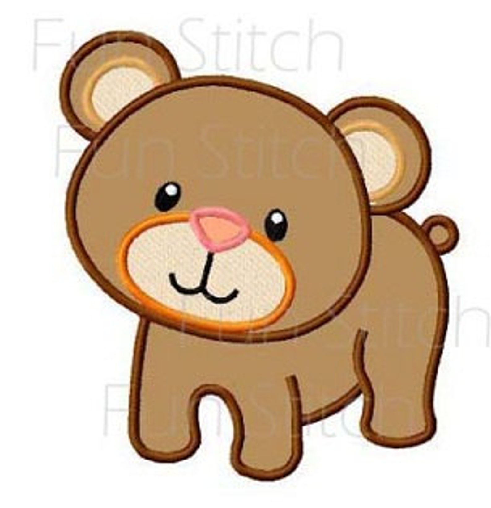 Bear Applique Machine Embroidery Design Instant Download - Etsy