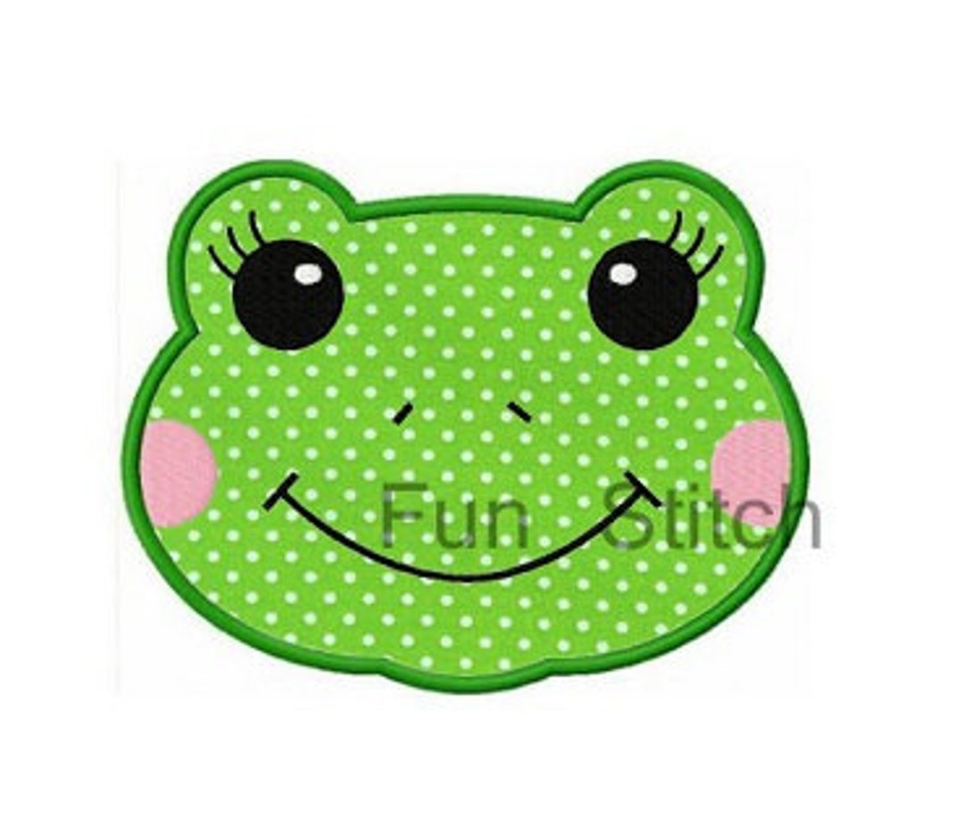 Frog Applique Machine Embroidery Design - Etsy