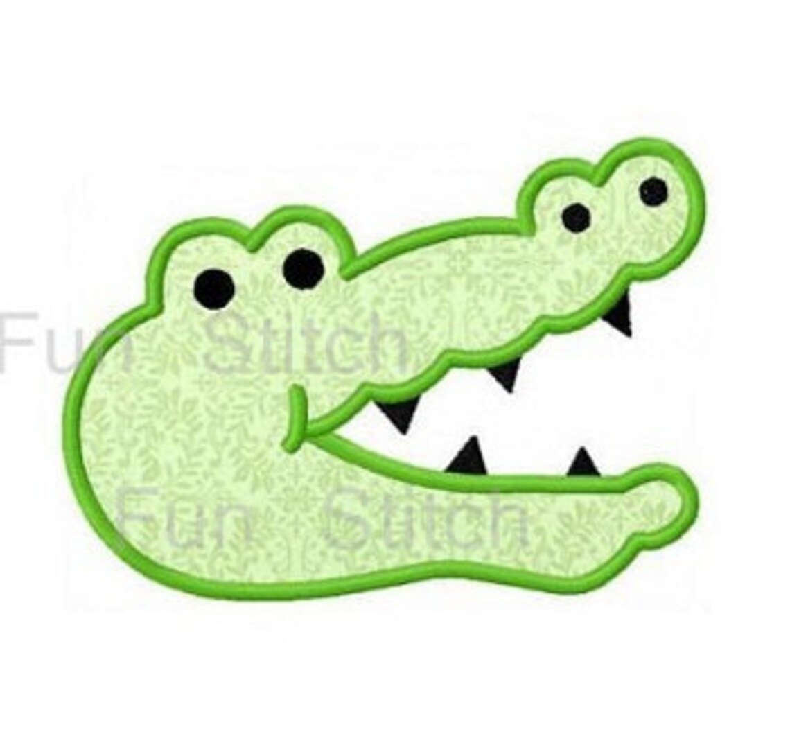 Alligator Applique Machine Embroidery Design - Etsy