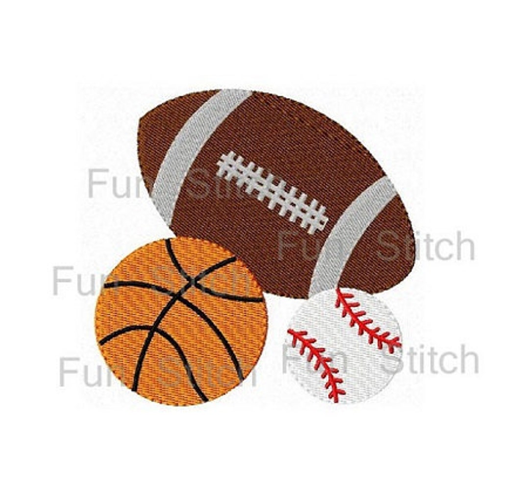 Sports Balls Machine Embroidery Design Instant Download - Etsy