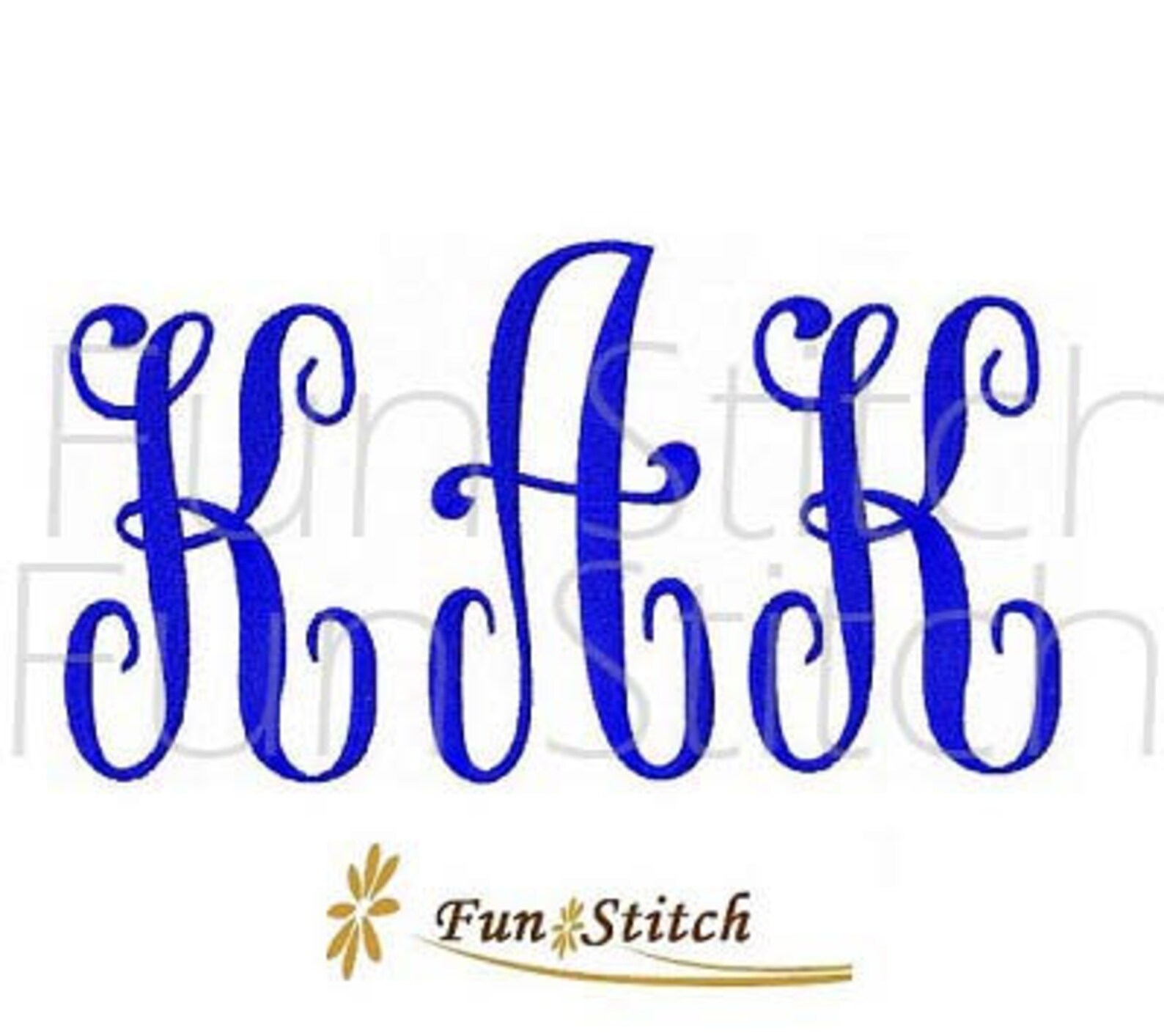 26 Monogram Initials Letters Font Machine Embroidery Design Large - Etsy