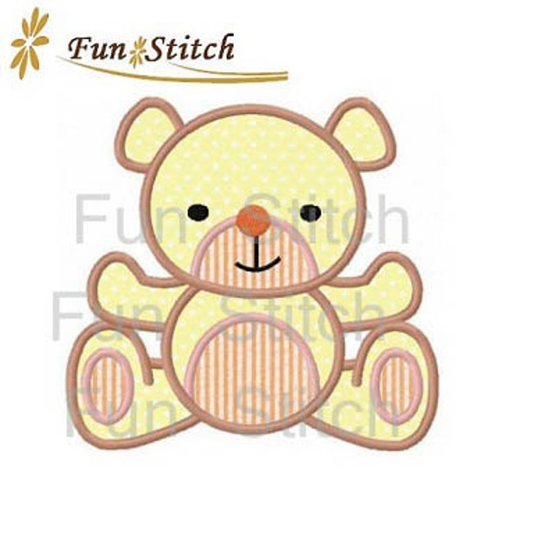 Teddy Bear Applique Machine Embroidery Design Digital Pattern Instant ...
