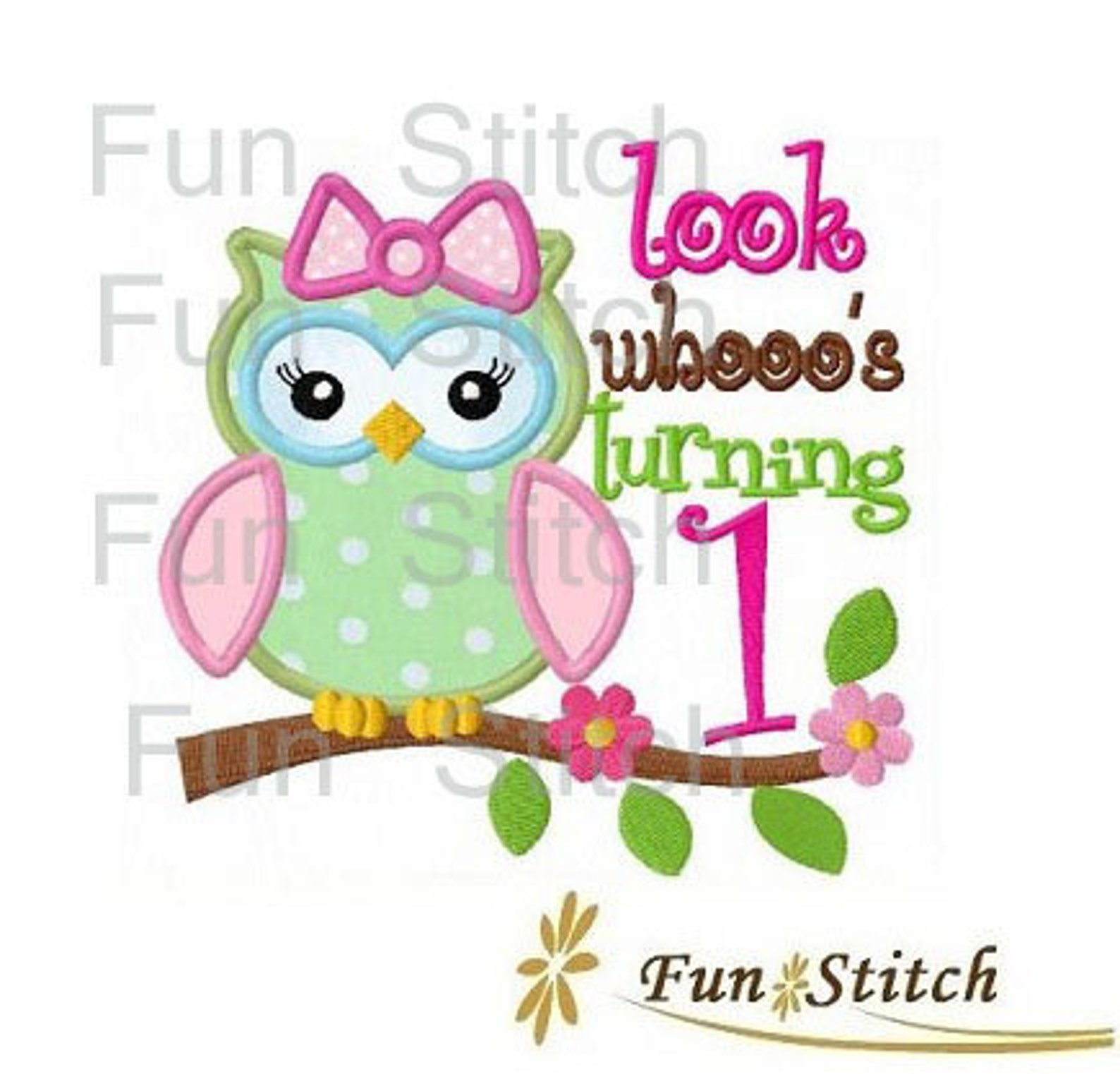 Set of 9 Girly Owl Birthday Numbers Machine Embroidery Design - Etsy