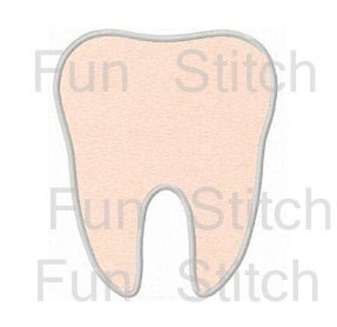 Tooth Applique Machine Embroidery Design - Etsy