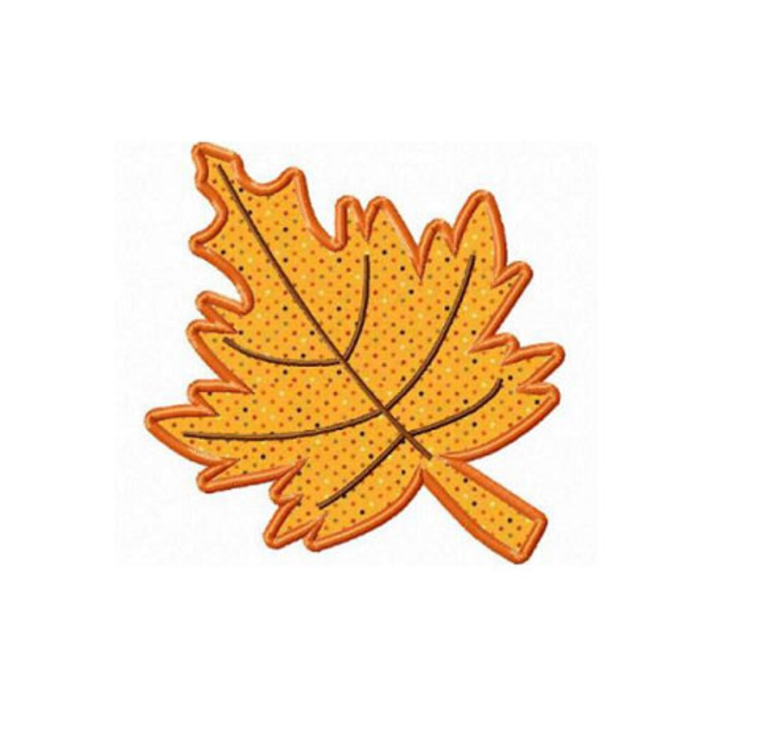 Fall Leaf Applique Machine Embroidery Design Digital Pattern - Etsy