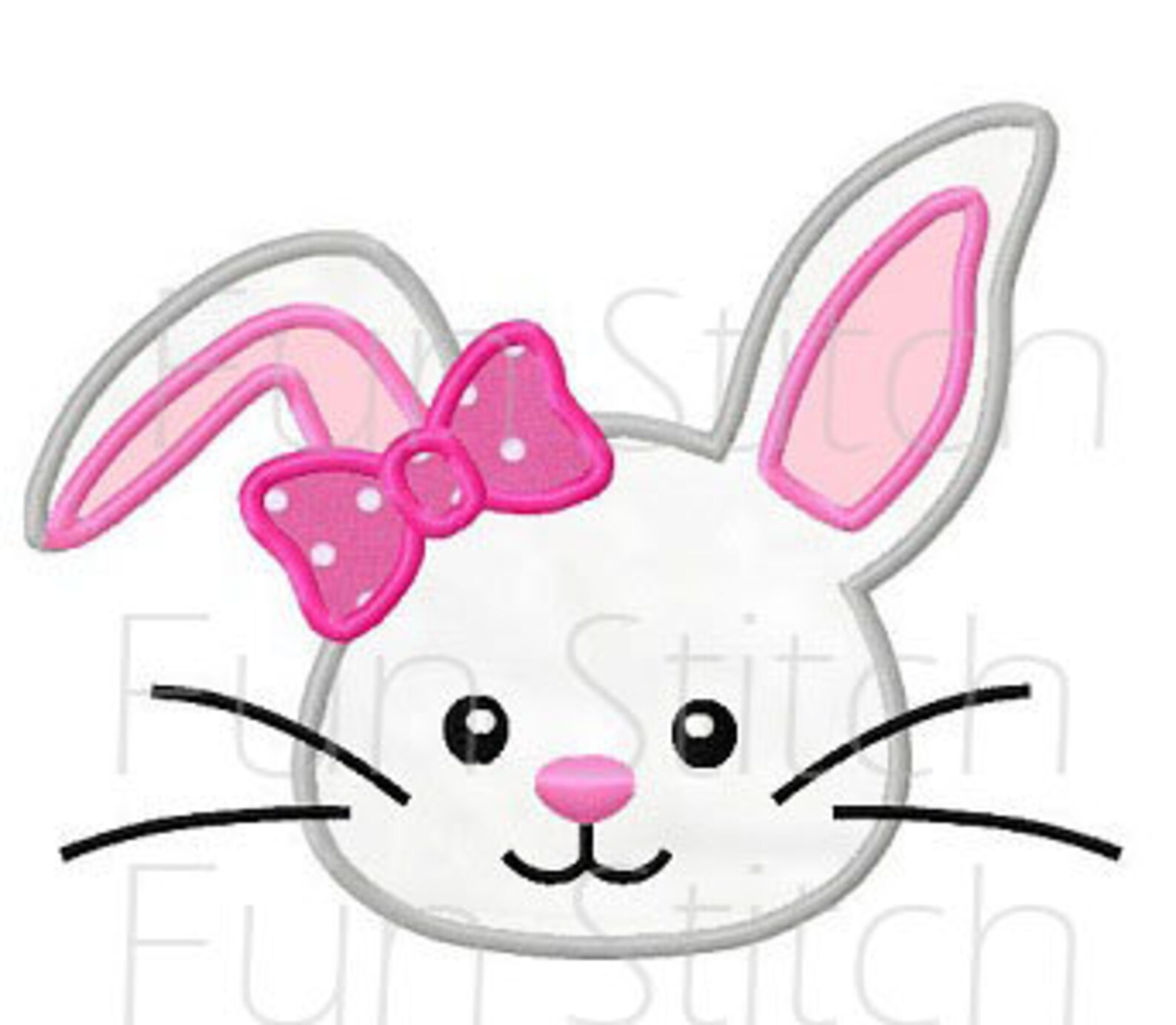 Bunny Girl Applique Machine Embroidery Design Digital Pattern Instant ...