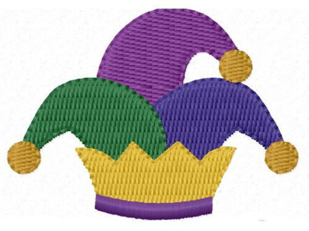 Mardi Gras Jester Hat Machine Embroidery Design - Etsy