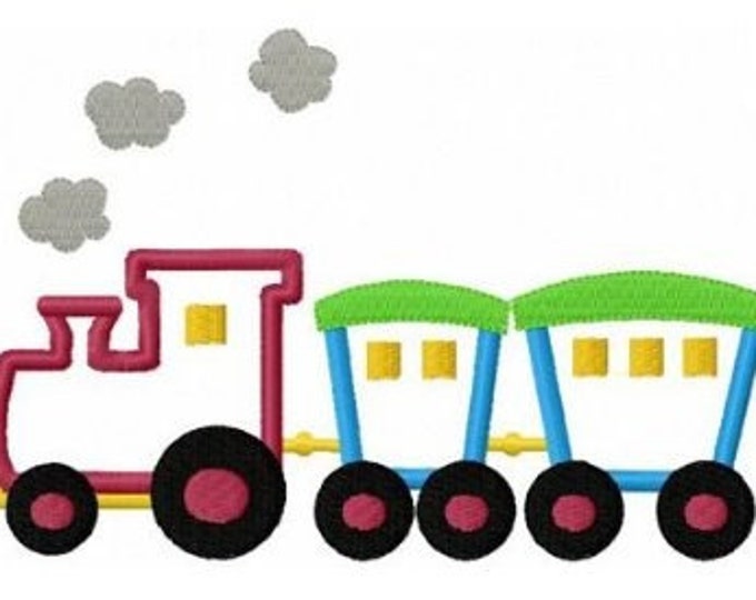Train Applique Machine Embroidery Design 3 Sizes - Etsy