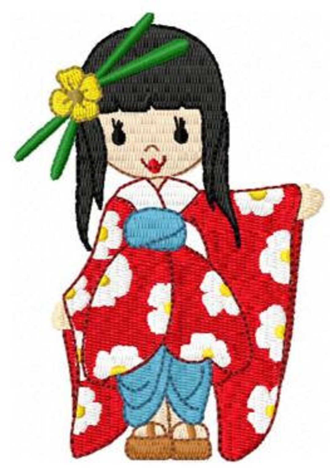 Set of 10 Japanese Geisha Machine Embroidery Design - Etsy