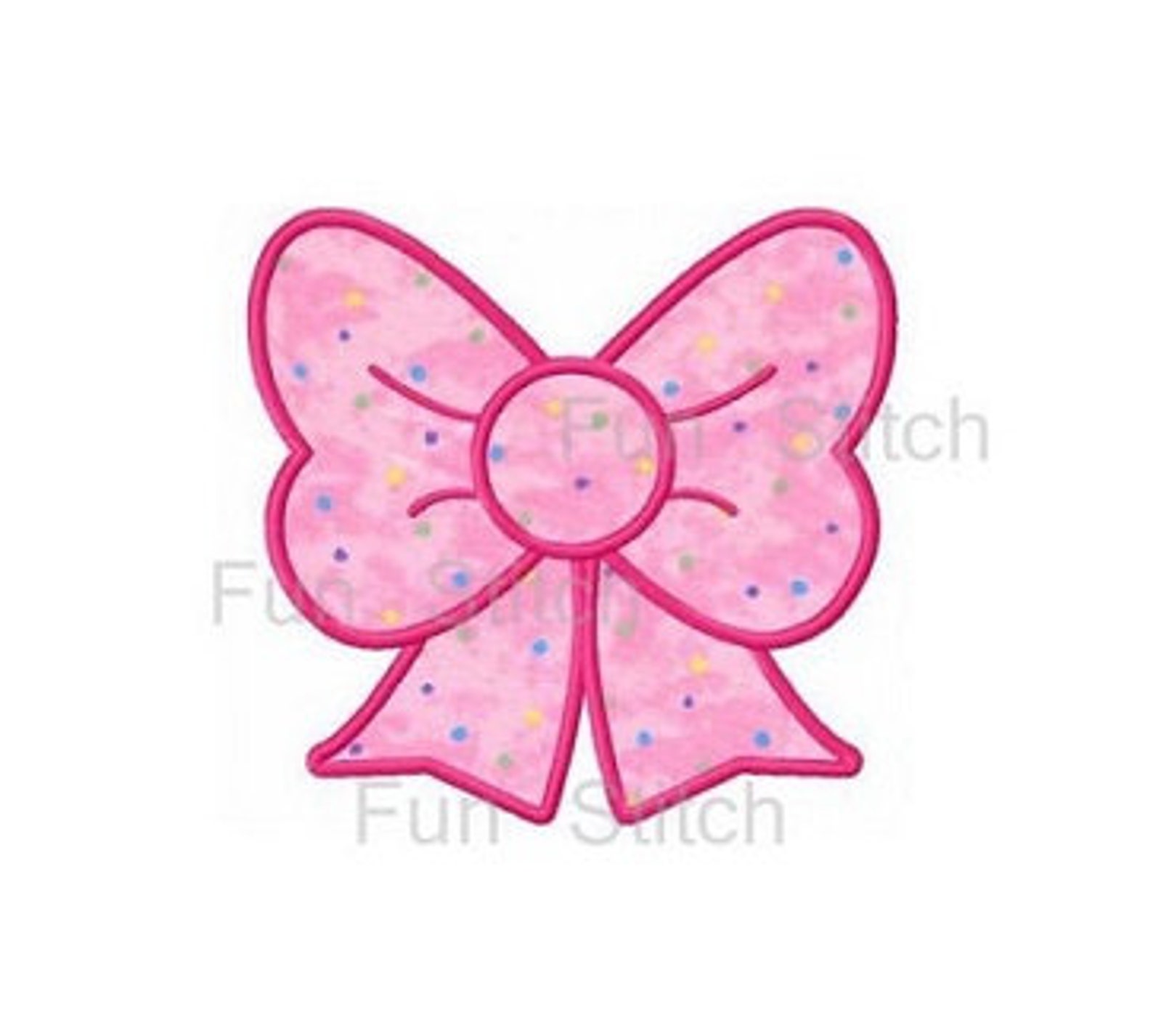 Bow Applique Machine Embroidery Design Digital Pattern Instant Download ...
