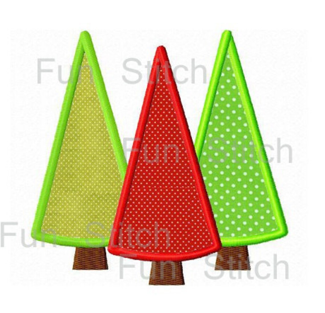 Christmas Trees Applique Machine Embroidery Design | Etsy