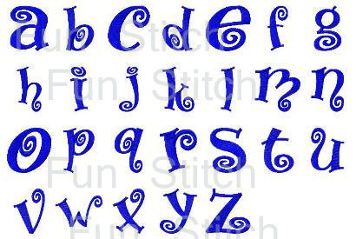 Bogo Font Letters Machine Embroidery Design Instant Download - Etsy