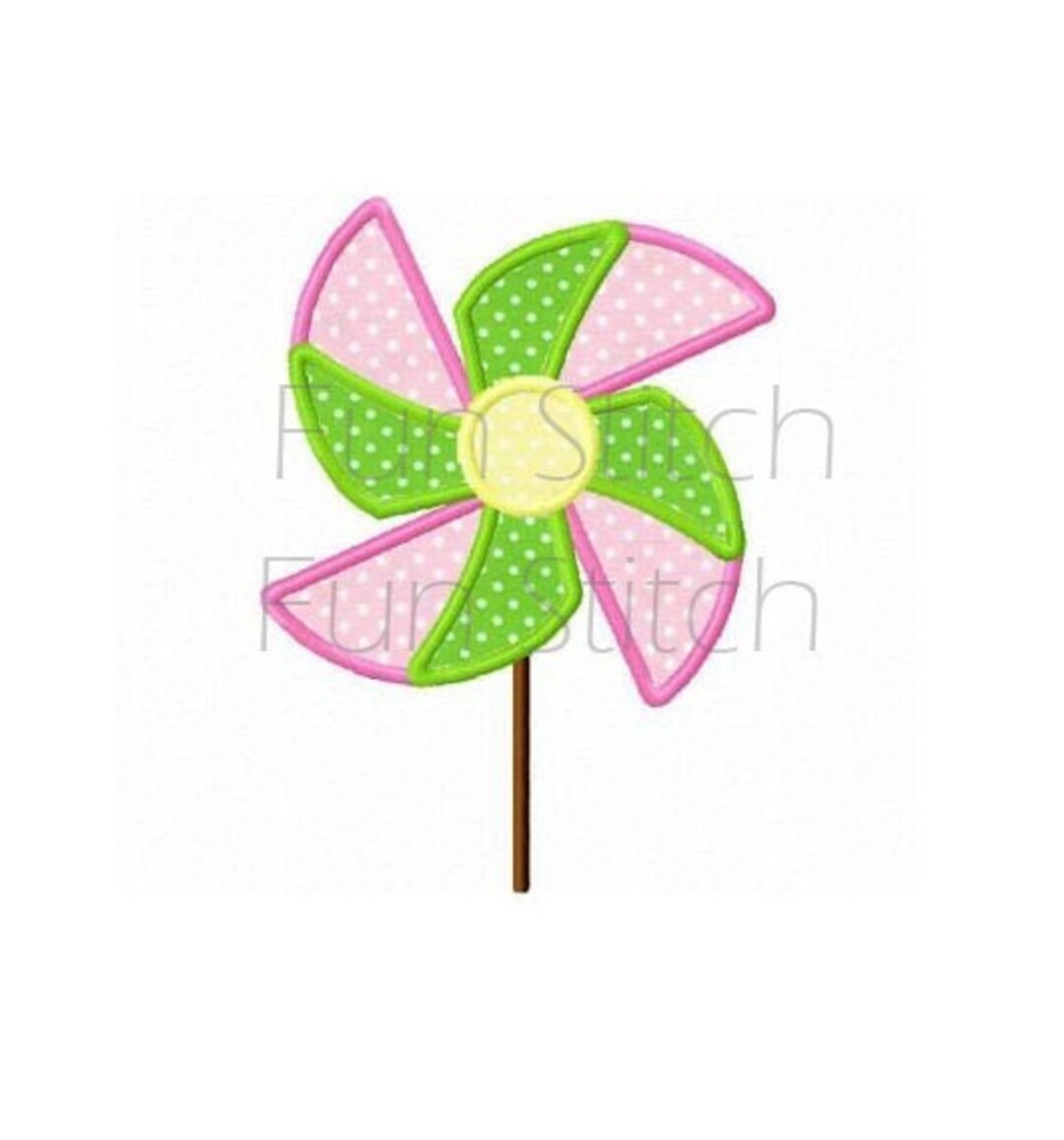 Pinwheel Applique Machine Embroidery Design - Etsy