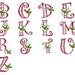 Christmas Holly Letters Font Machine Embroidery Design - Etsy