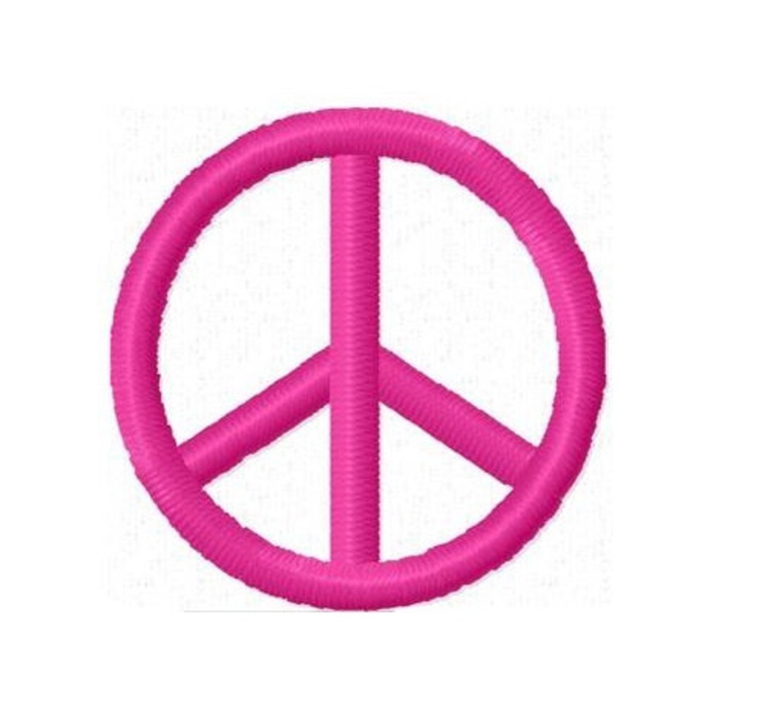 Mini Peace Sign Machine Embroidery Design - Etsy