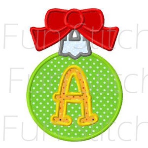 Christmas Ornament Applique Font Letters Machine Embroidery Design - Etsy