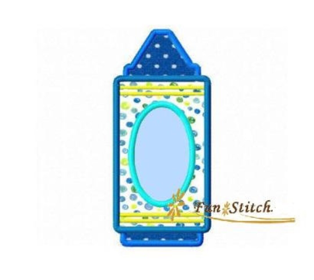 Crayon Applique Machine Embroidery Design - Etsy