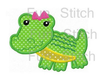 Alligator Applique Machine Embroidery Design Digital Pattern Instant ...