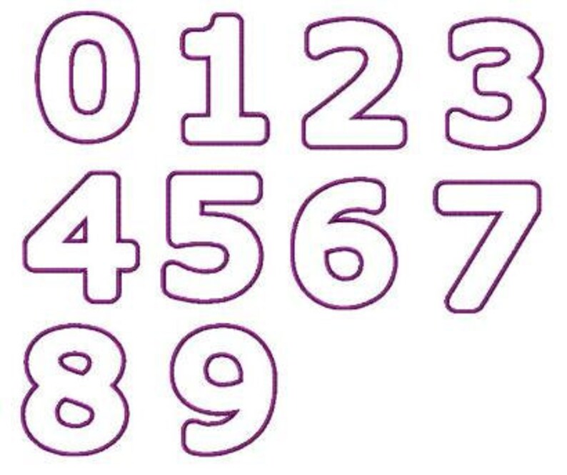 Set of 10 Applique Numbers Machine Embroidery Designs - Etsy