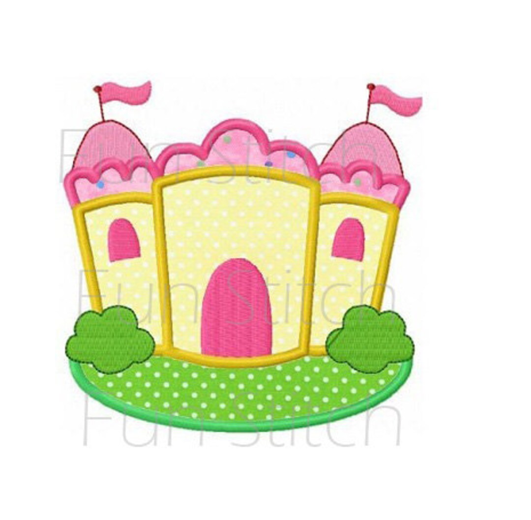 Princess Castle Applique Machine Embroidery Design Digital Pattern All ...
