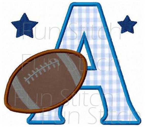 Football sports applique font letters machine embroidery | Etsy