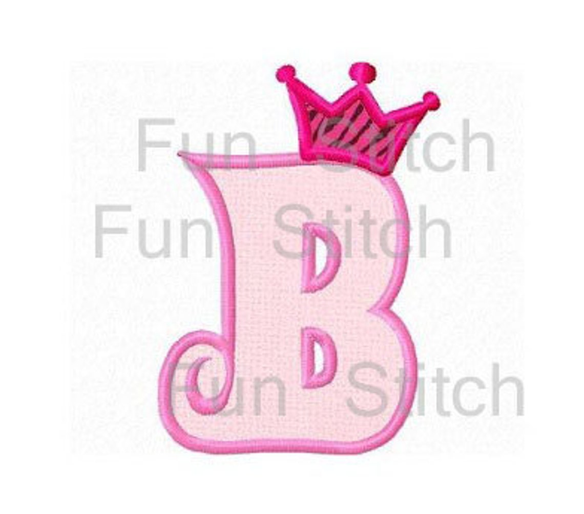 Set of 26 Princess Crown Applique Letters Font and Numbers | Etsy