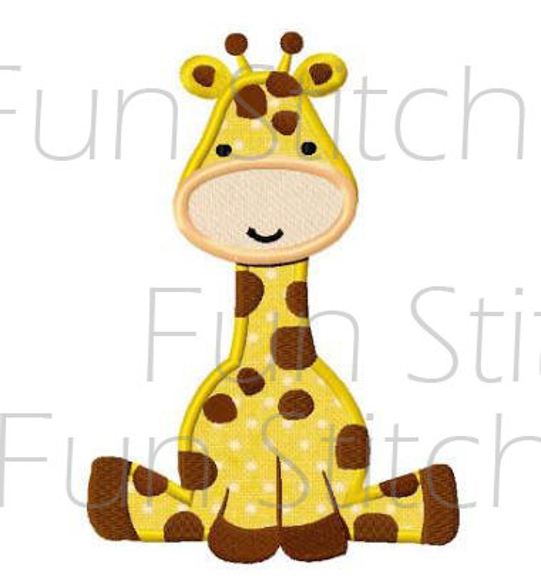 Cute Giraffe Applique Machine Embroidery Design Pattern - Etsy