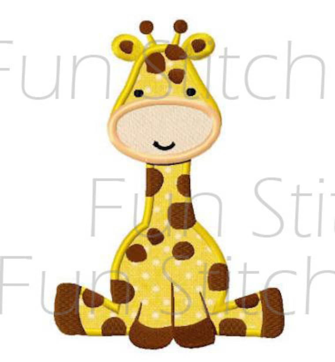 Cute Giraffe Applique Machine Embroidery Design Pattern - Etsy