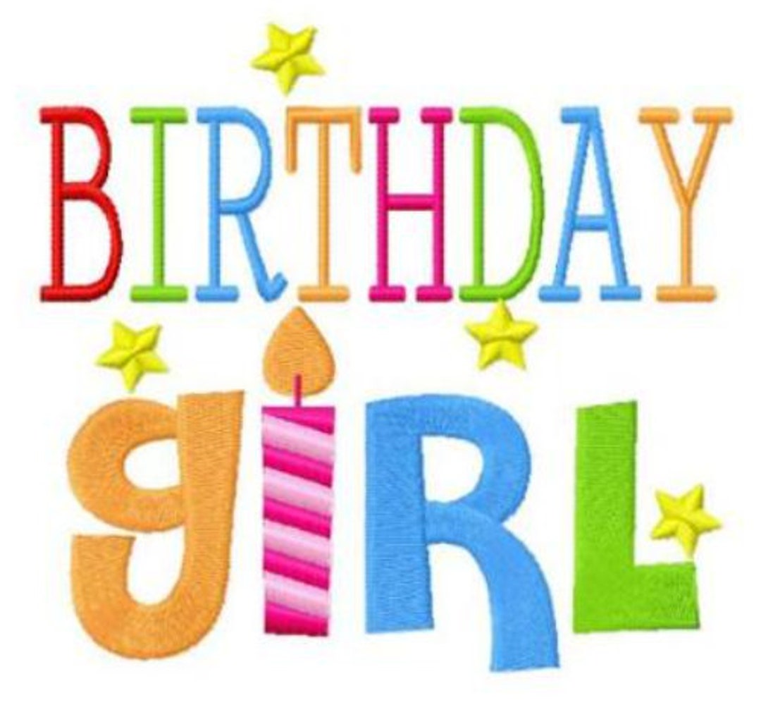 Birthday Girl Machine Embroidery Design Digital - Etsy