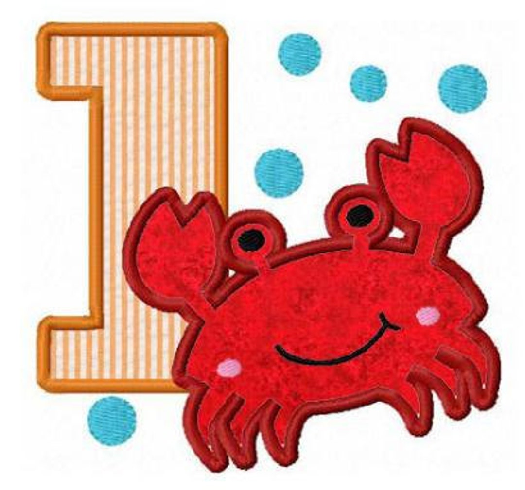 A Set of 9 Number Crab Applique Digital Pattern Instant Download - Etsy