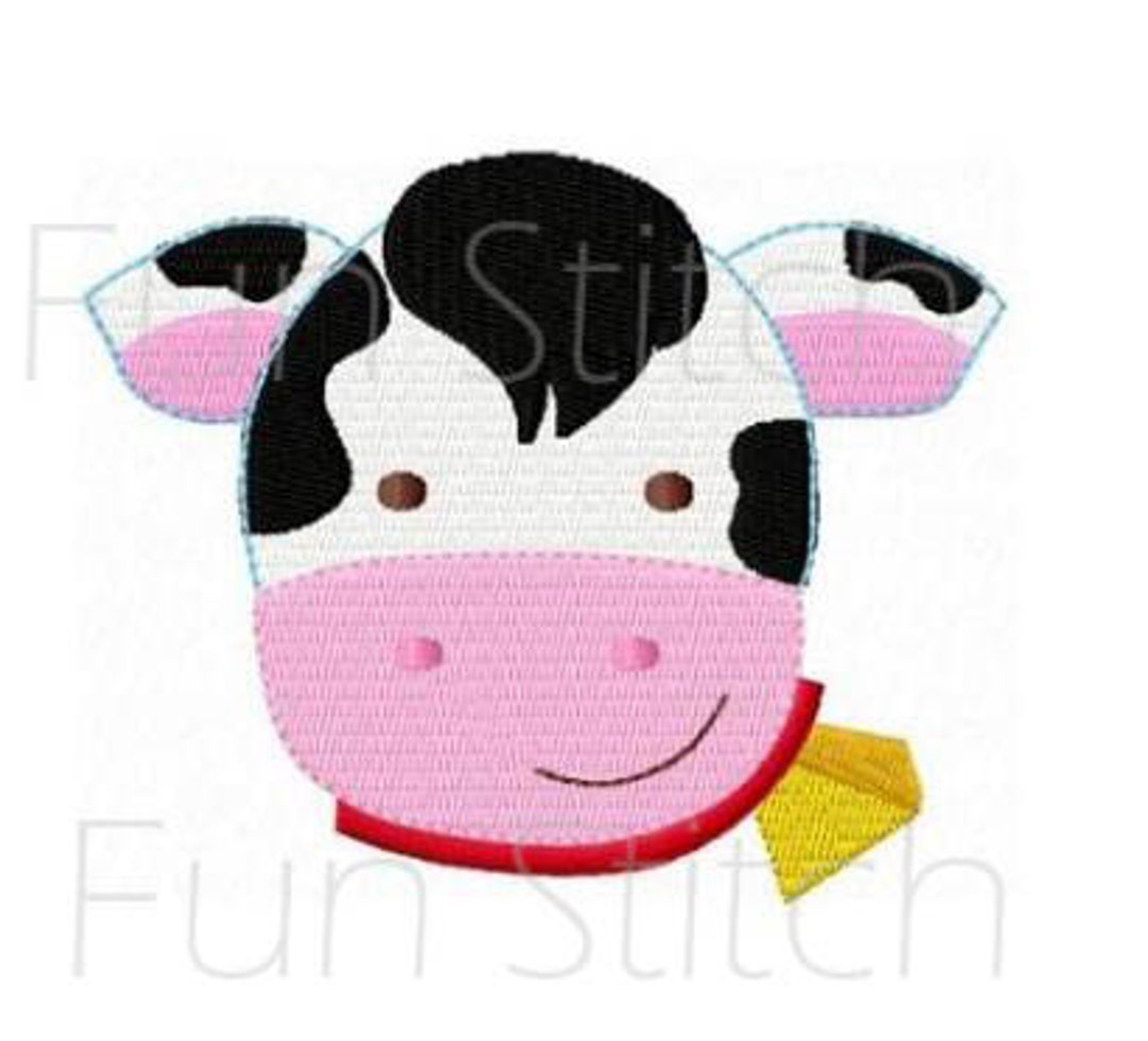 Farm Cow Face Machine Embroidery Design Digital Pattern - Etsy
