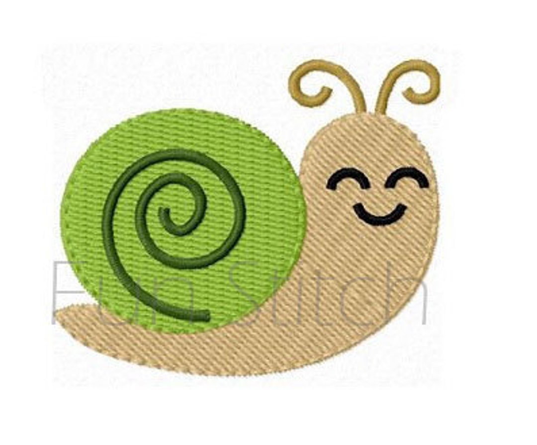 Snail Machine Embroidery Design Instant Download - Etsy