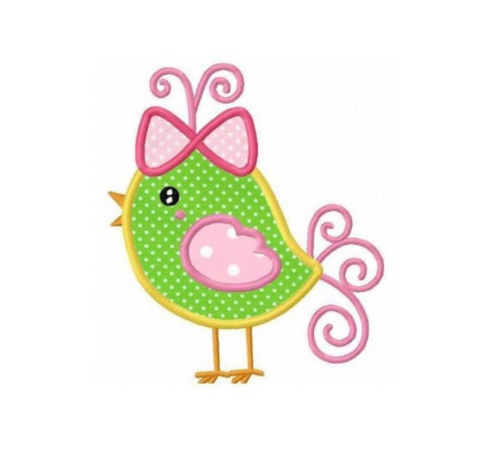 Birdie Bird Applique Machine Embroidery Design Digital Pattern Instant ...