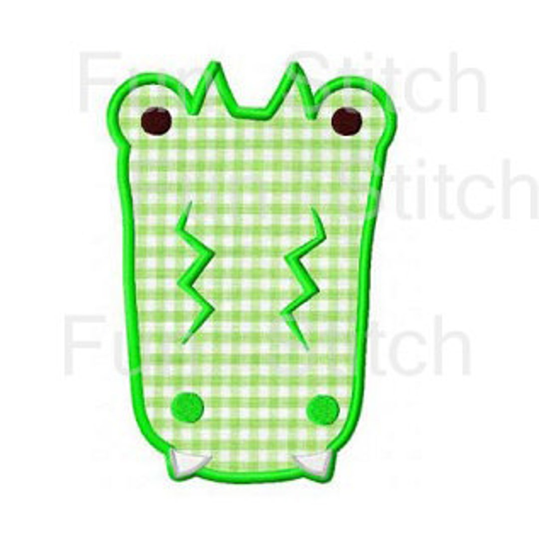 Alligator Applique Machine Embroidery Design Instant Download Digital ...