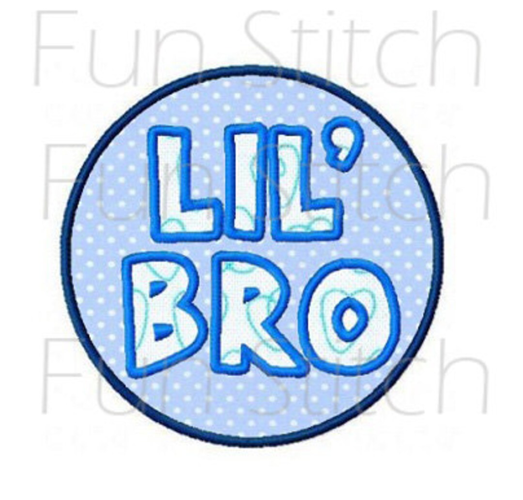Little Brother Applique Machine Embroidery Design Digital Pattern ...