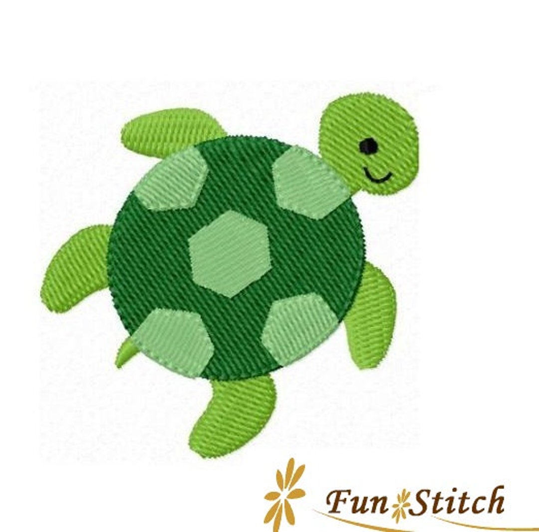 Turtle Machine Embroidery Design Instant Download - Etsy