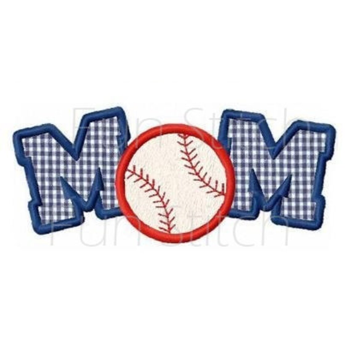 Baseball mom applique machine embroidery design | Etsy