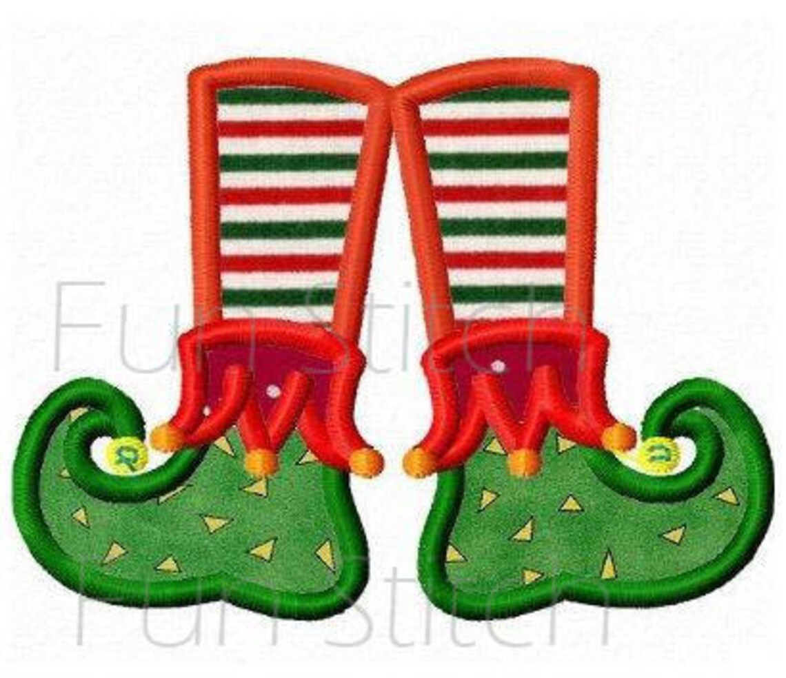Elf Feet Boots Applique Machine Embroidery Design - Etsy